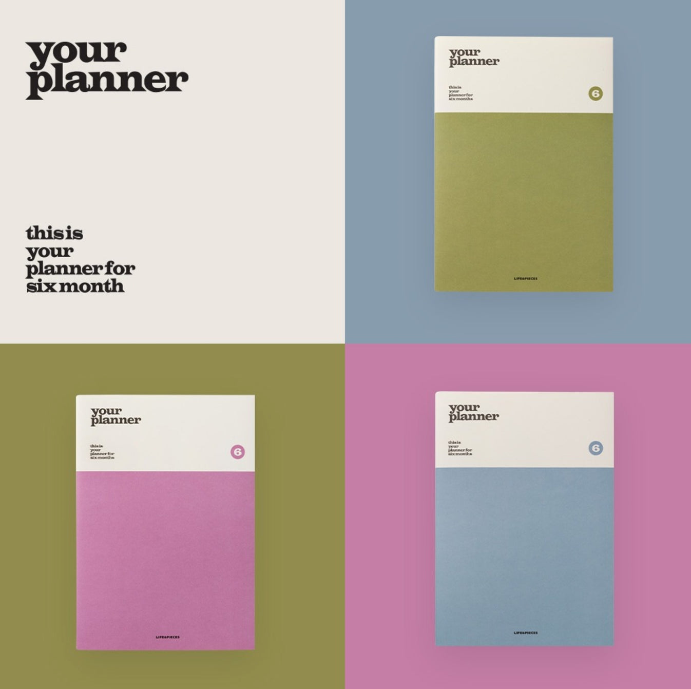 Comfy 6-Month Planner | Vintage Half-Year Organizer Notebook ...
