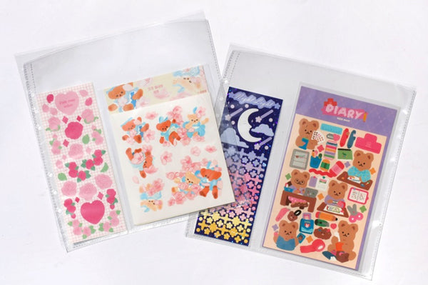 A5 Wide Sticker Refill Inserts | 10 Sheets for 6-Ring Deco Binder ...