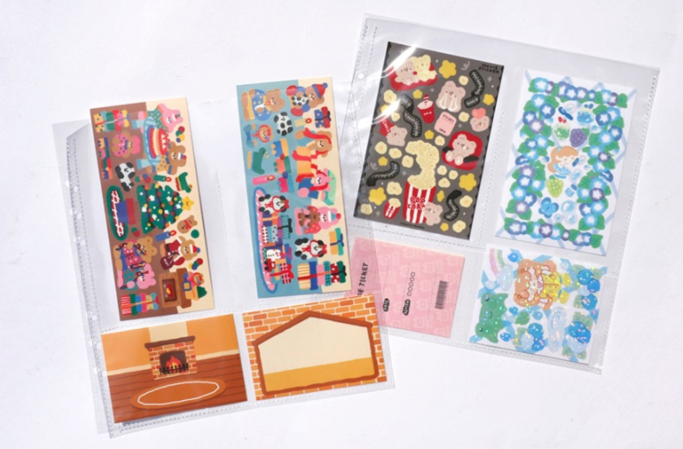 A5 Wide Sticker Refill Inserts | 10 Sheets for 6-Ring Deco Binder ...
