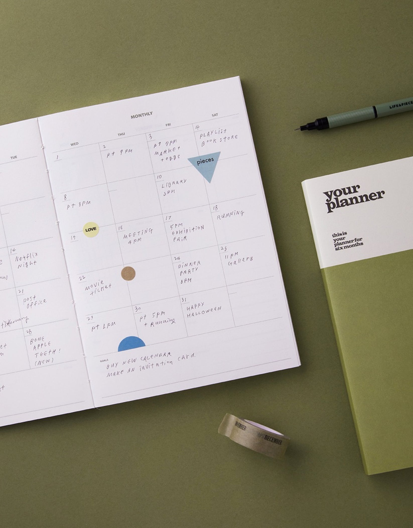 Comfy 6-Month Planner | Vintage Half-Year Organizer Notebook ...