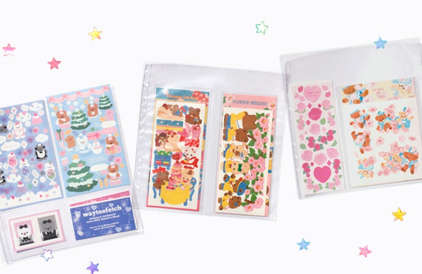 A5 Wide Sticker Refill Inserts | 10 Sheets for 6-Ring Deco Binder ...