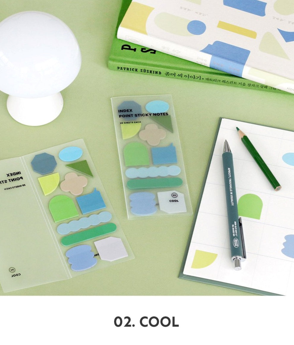 Index Point Sticky Notes Set | 220 Sheets in Warm & Cool Themes ...