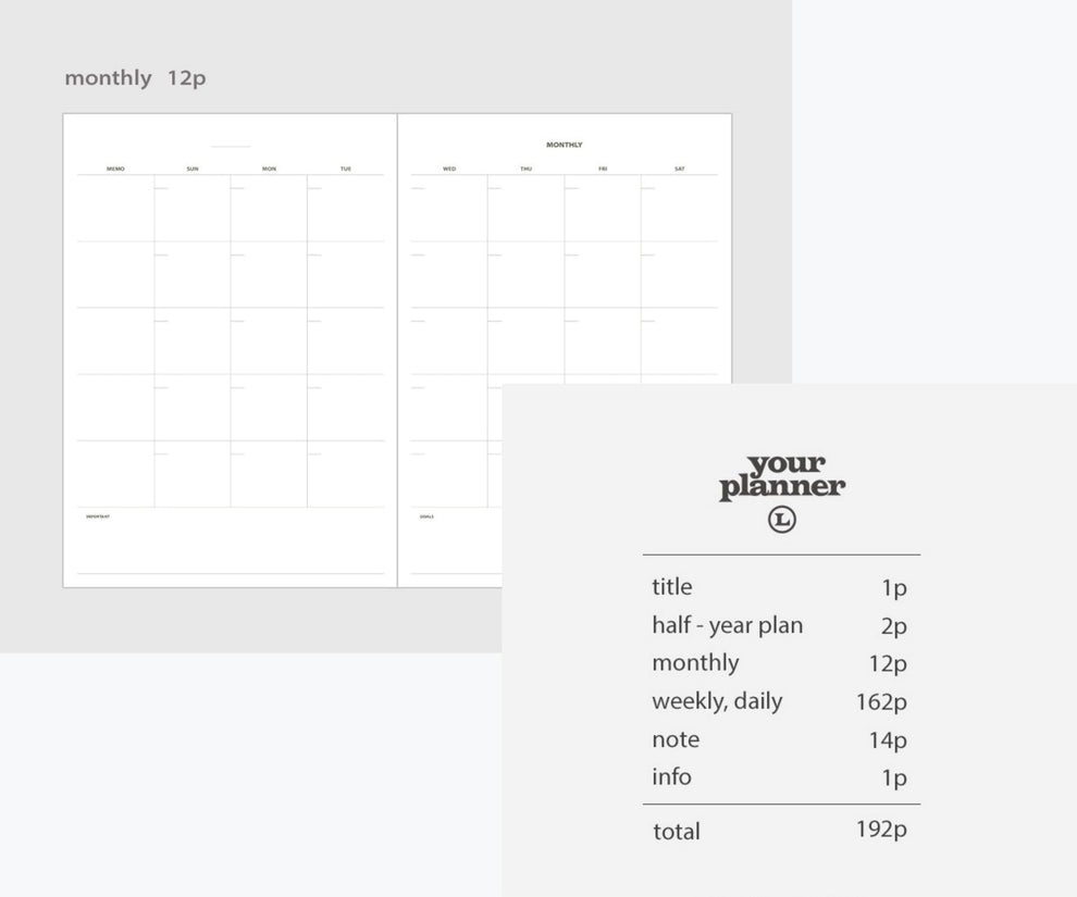 Comfy 6-Month Planner | Vintage Half-Year Organizer Notebook ...