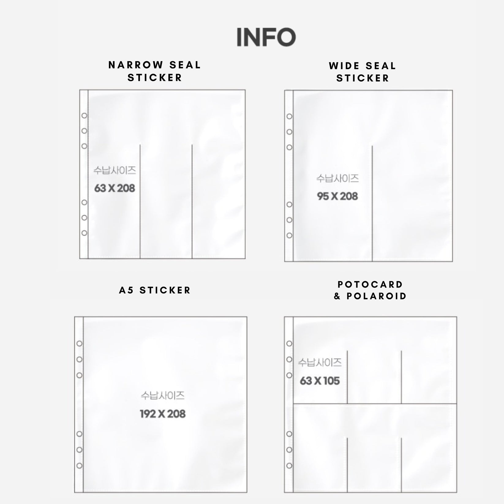 A5 Wide Sticker Refill Inserts | 10 Sheets for 6-Ring Deco Binder ...