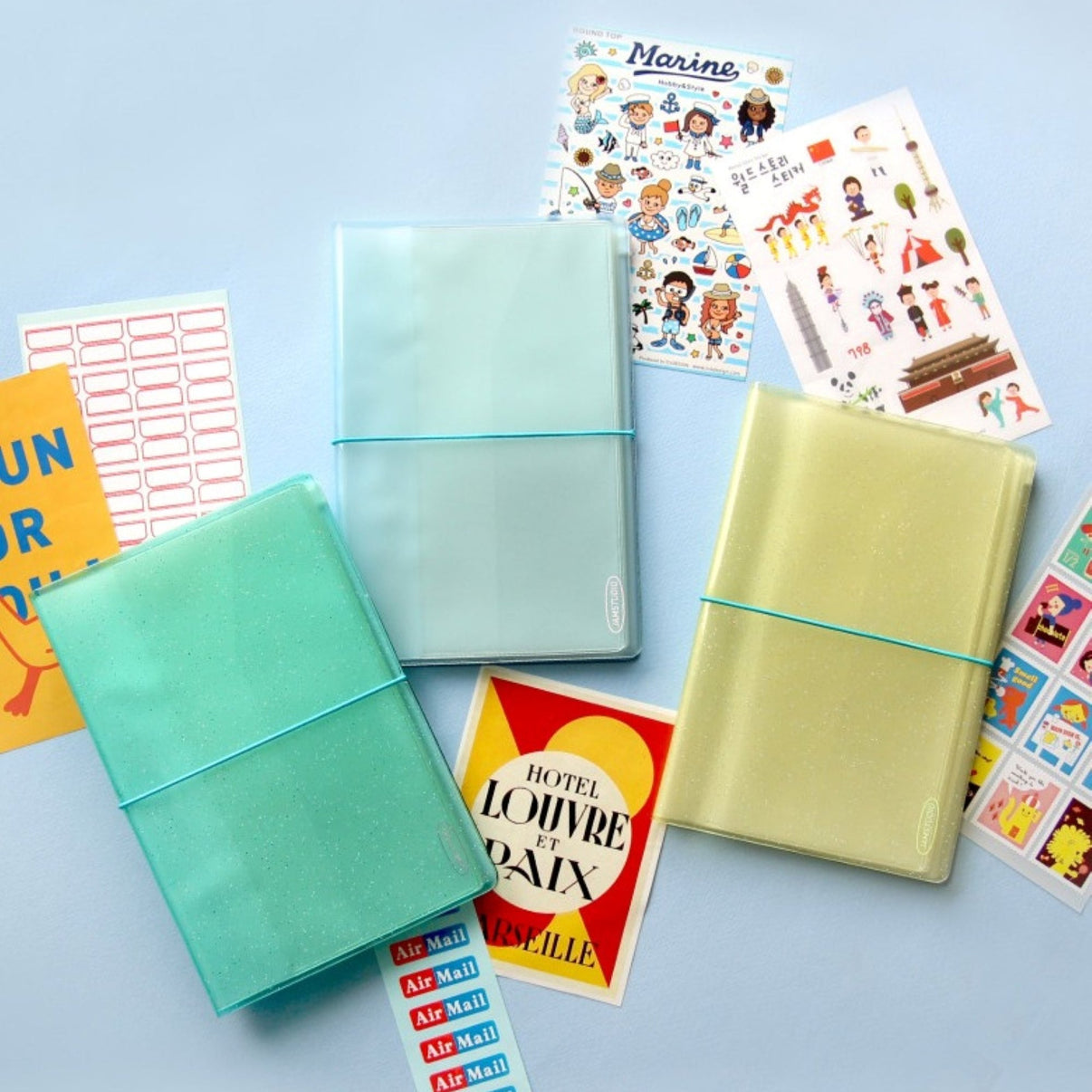 Long Type Sticker Storage Album | 32 Pockets + Zipper Organizer ...